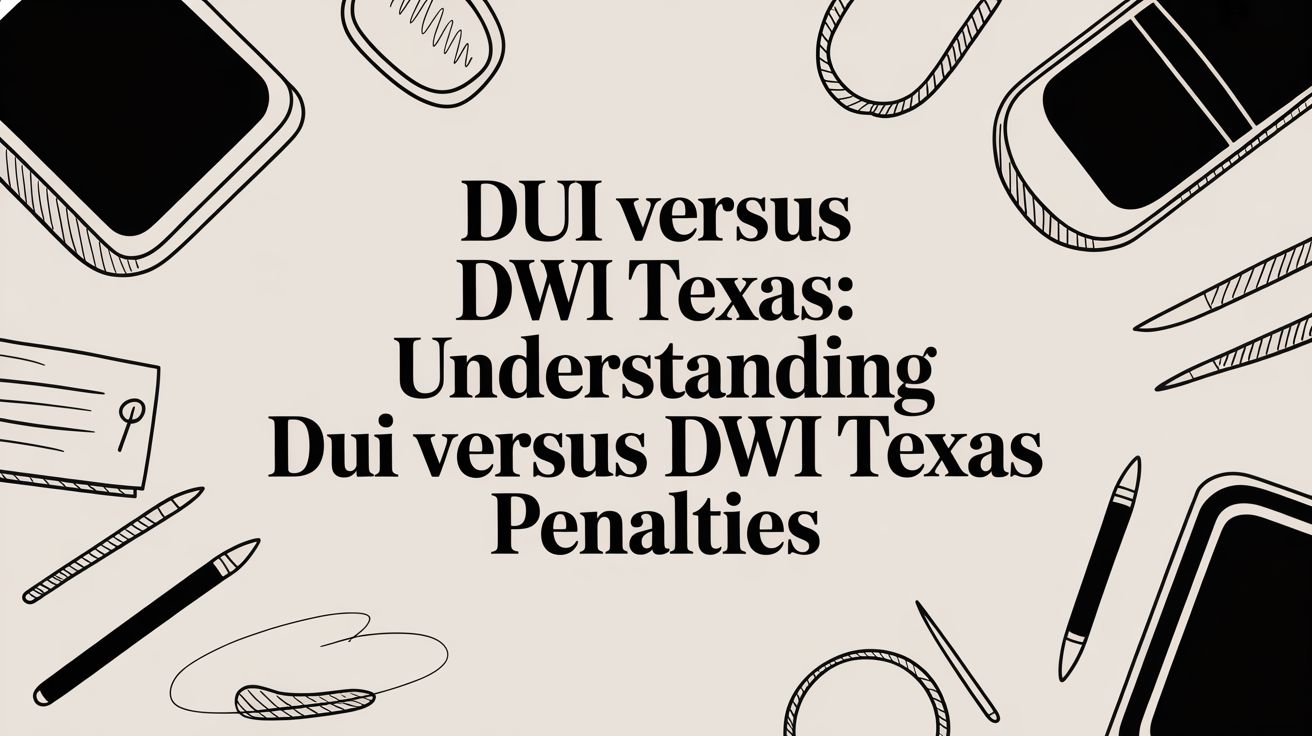 DUI vs. DWI in Texas: A Guide for Concerned Parents
