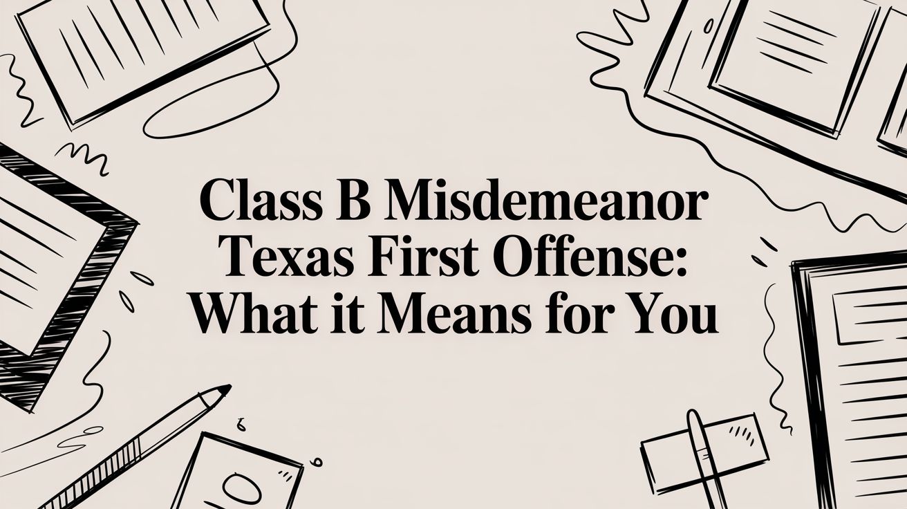 Texas Class B Misdemeanor: First Offense Explained