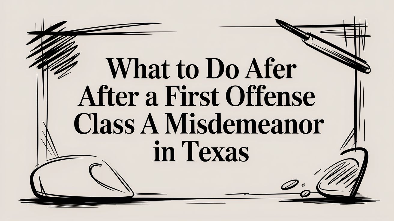 What to Do After a First Offense Class A Misdemeanor in Texas